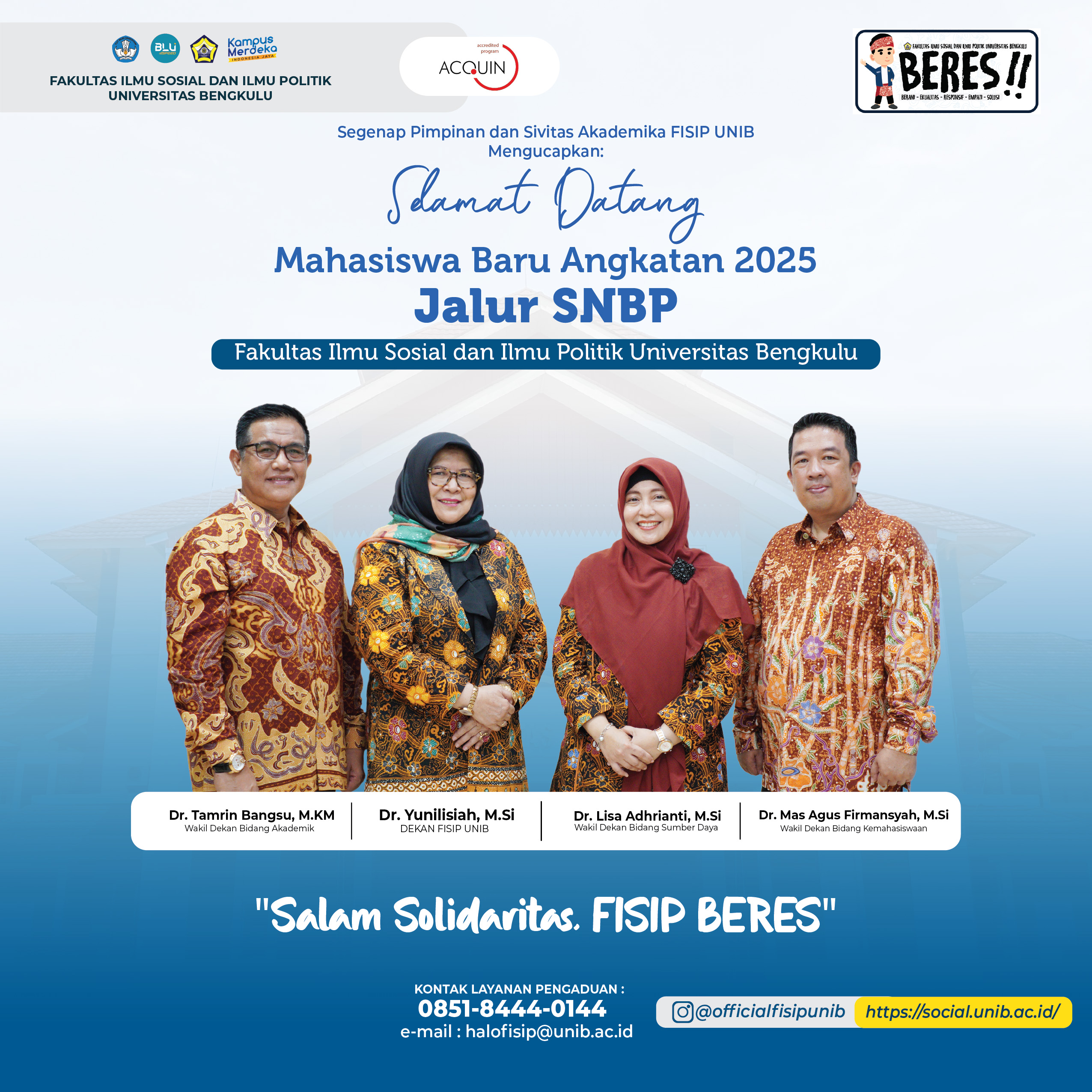 Selamat Datang Mahasiswa Baru Angkatan 2025 Jalur Seleksi Nasional Berdasarkan Prestasi (SNBP ...